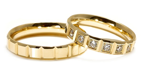 Verighete Chopard Aur 18k cu Diamante Incolore - v3819 | Valmand